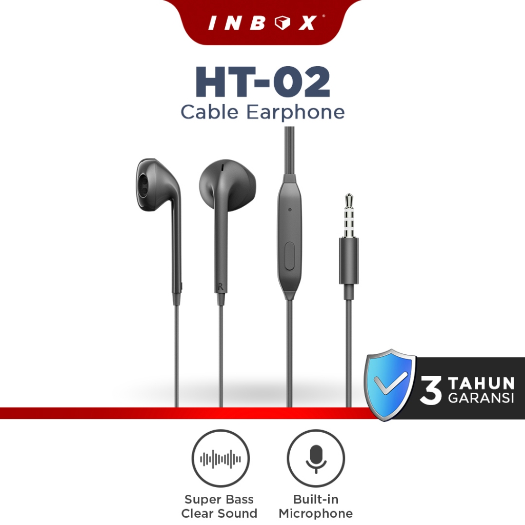 Jual Headset Inbox HT-02 Super Bass | Earphone dengan mic untuk Telepon ...