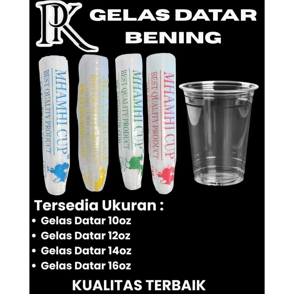 Jual Gelas Plastik Pop Ice Datar Jus Buah 10oz 12oz 14oz 16oz Cup PP ...