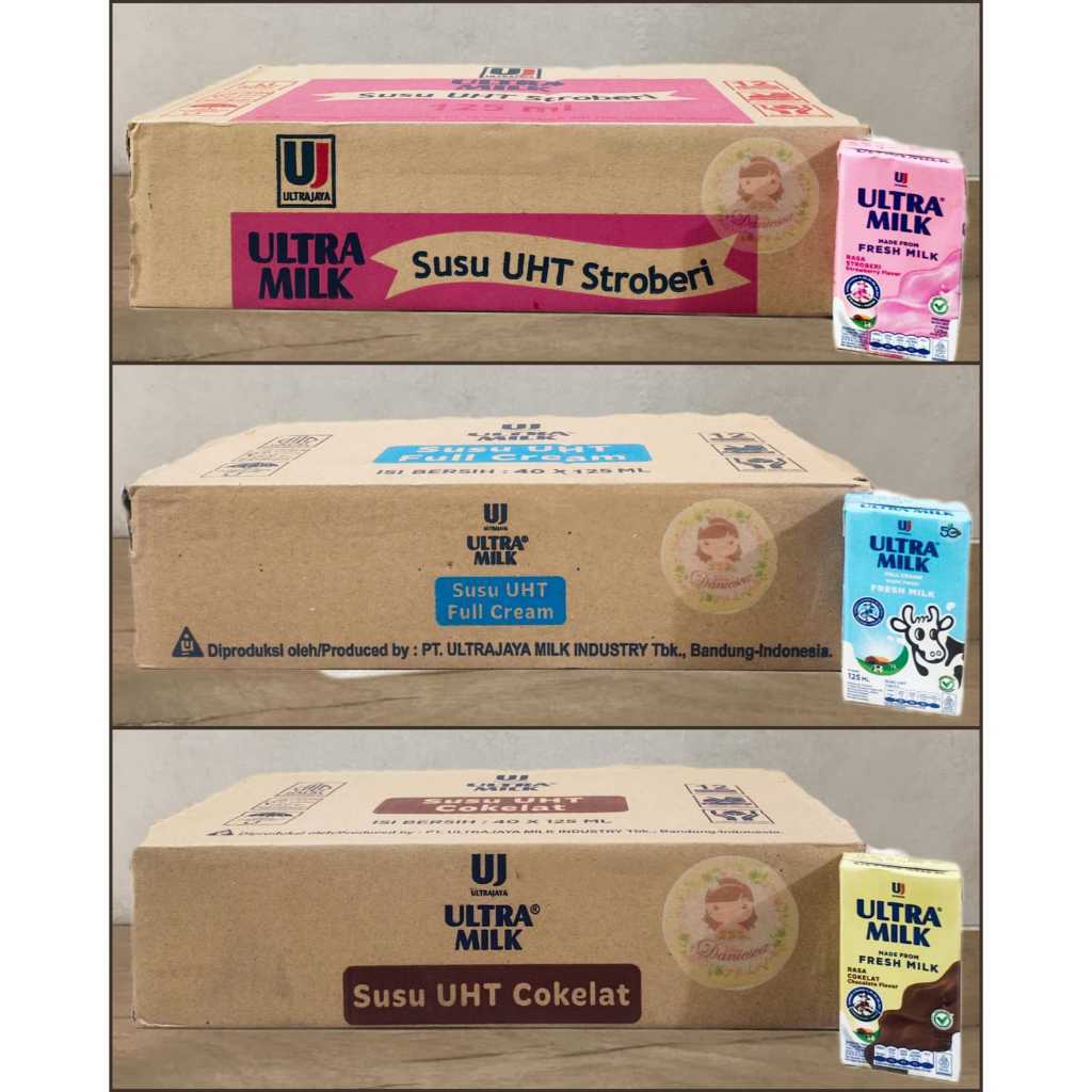 Jual Ultra milk 125ml susu UHT coklat full cream stroberi khusus INSTAN ...