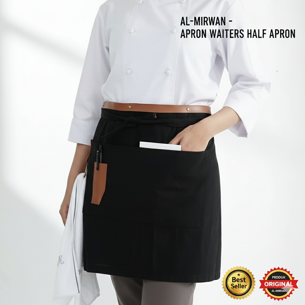 Jual ALMIRWAN Apron Premium Apron Mini Setengah Badan half Apron Caffe ...