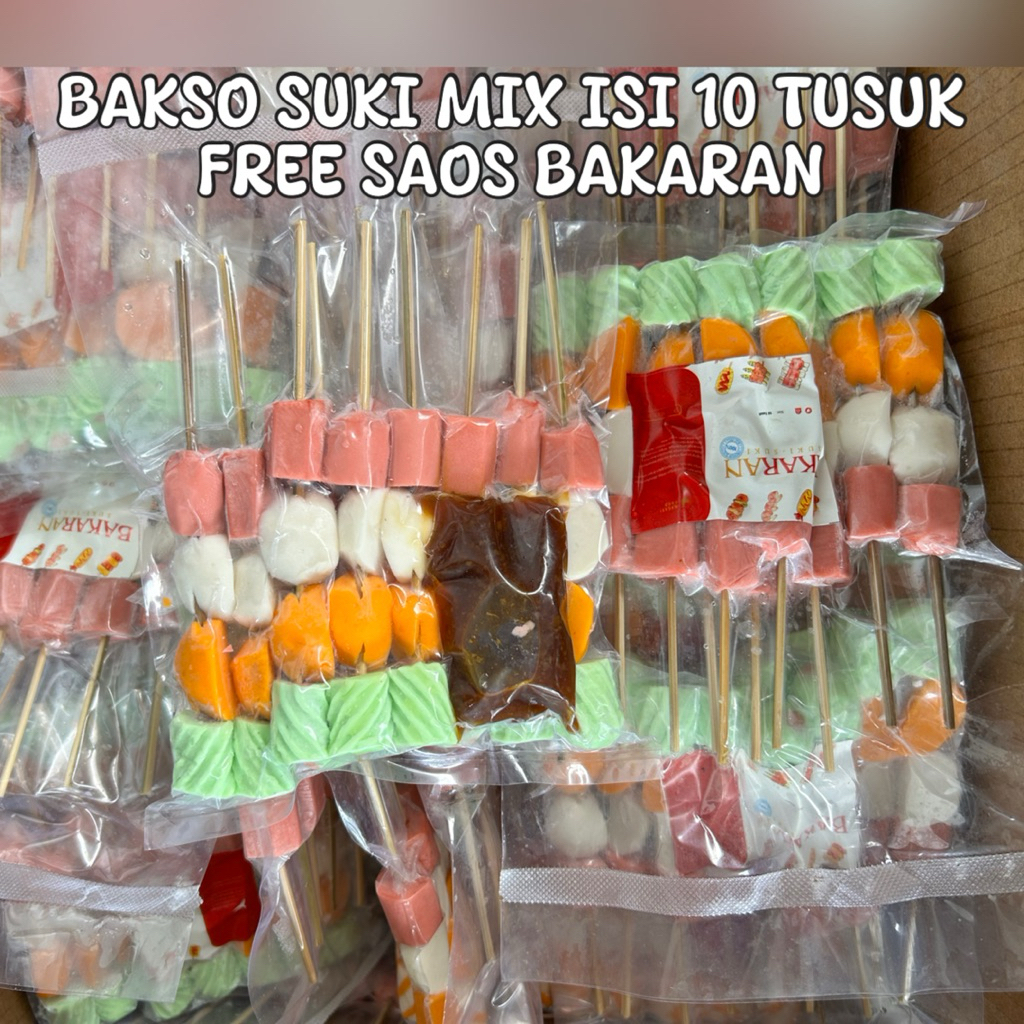 Jual SATE SUKI TUSUK ISI 10 FREE SAOS BAKARAN//FROZEN FOOD INSTAN ...