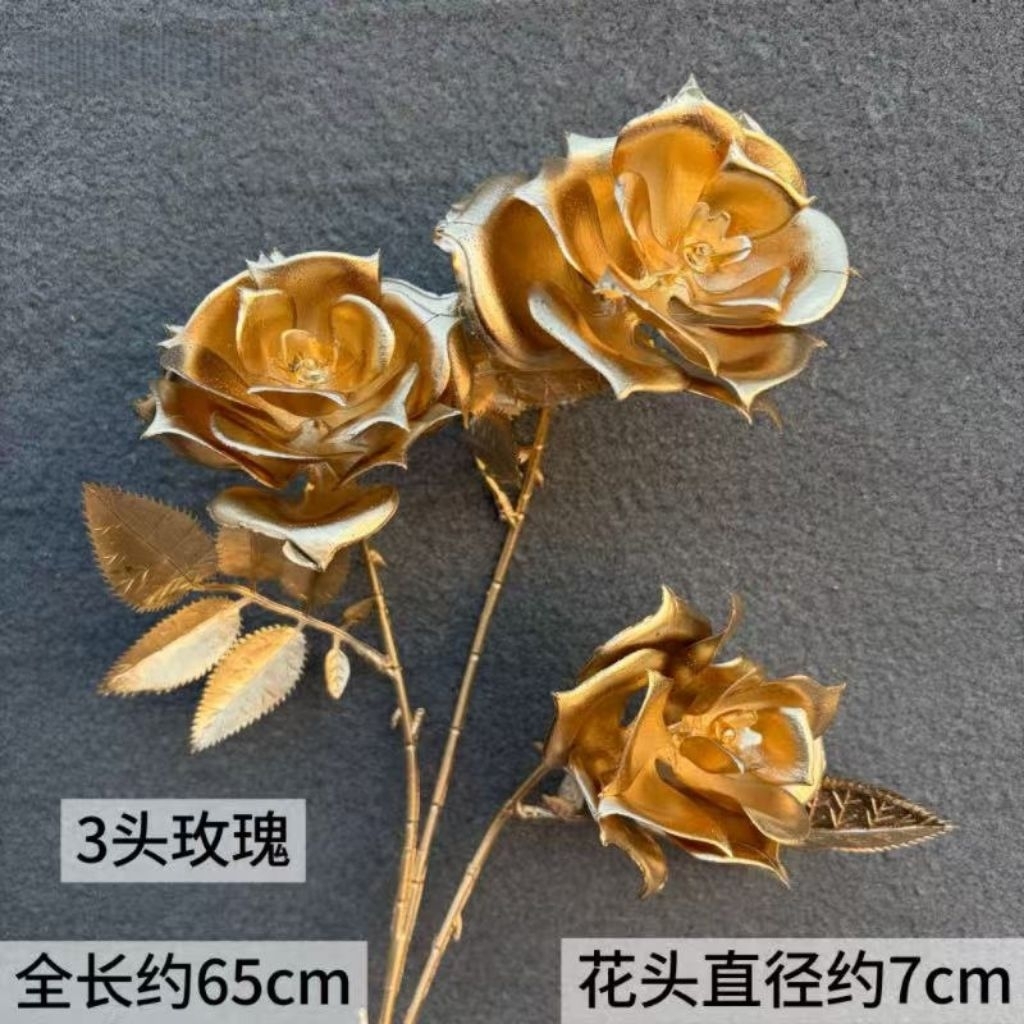 Jual Bunga Gold Artificial Ginko Mawar Daun Emas Gold Artifisial ...