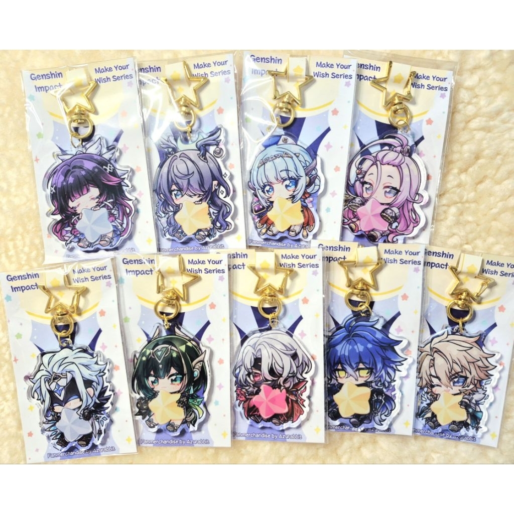 Jual Genshin Impact Keychain & Sticker Fanmerch by Azurabbit ...