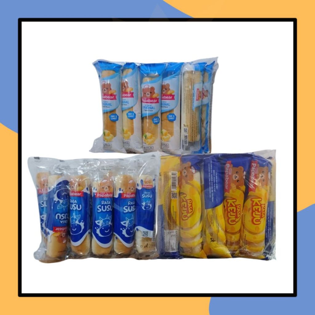 Jual Papa Bear Bread 20g x 10pcs Roti Papa Bear Roti Lembut Isi Krim ...