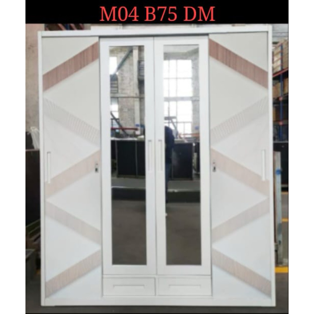 Jual Lemari Pakaian 4 Pintu Sliding Plat Besi | Shopee Indonesia