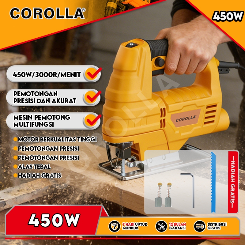 Jual COROLLA Jigsaw Listrik 350W/450W Variable Speed Mesin Gergaji Kayu ...