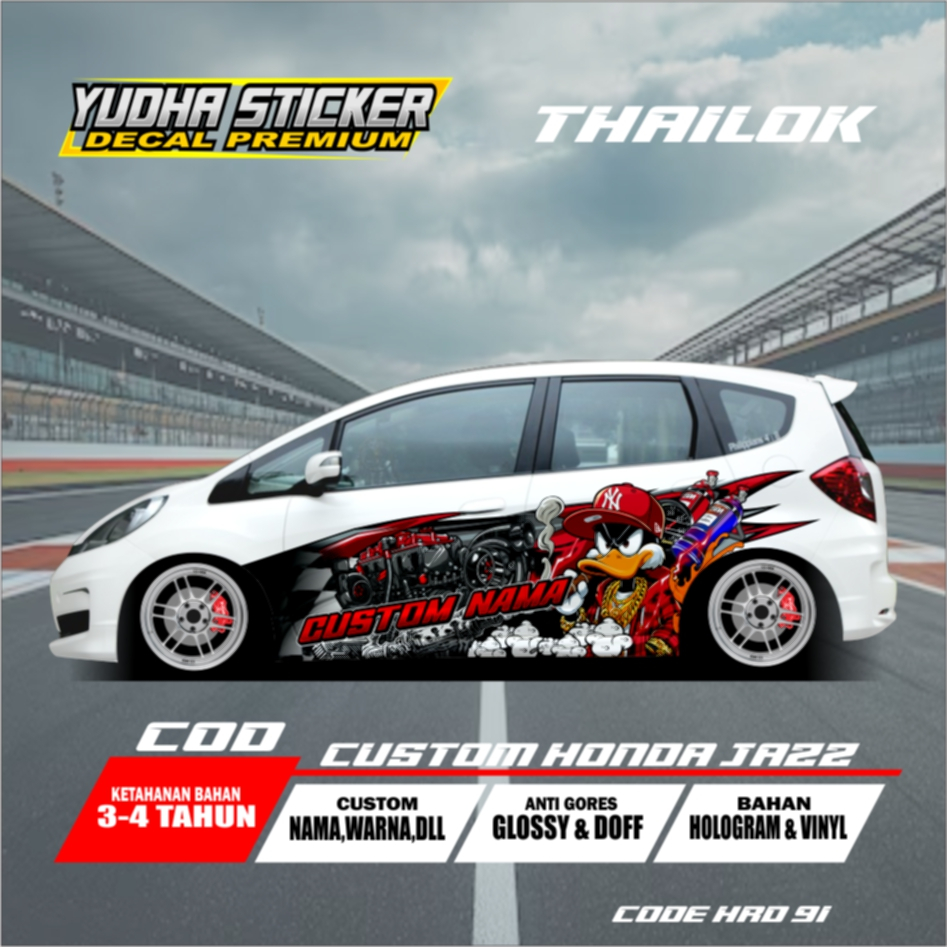 Jual STICKER DECAL THAILOOK HONDA JAZZ ANIMASI DONALD DUCK / HRD 91-100 ...