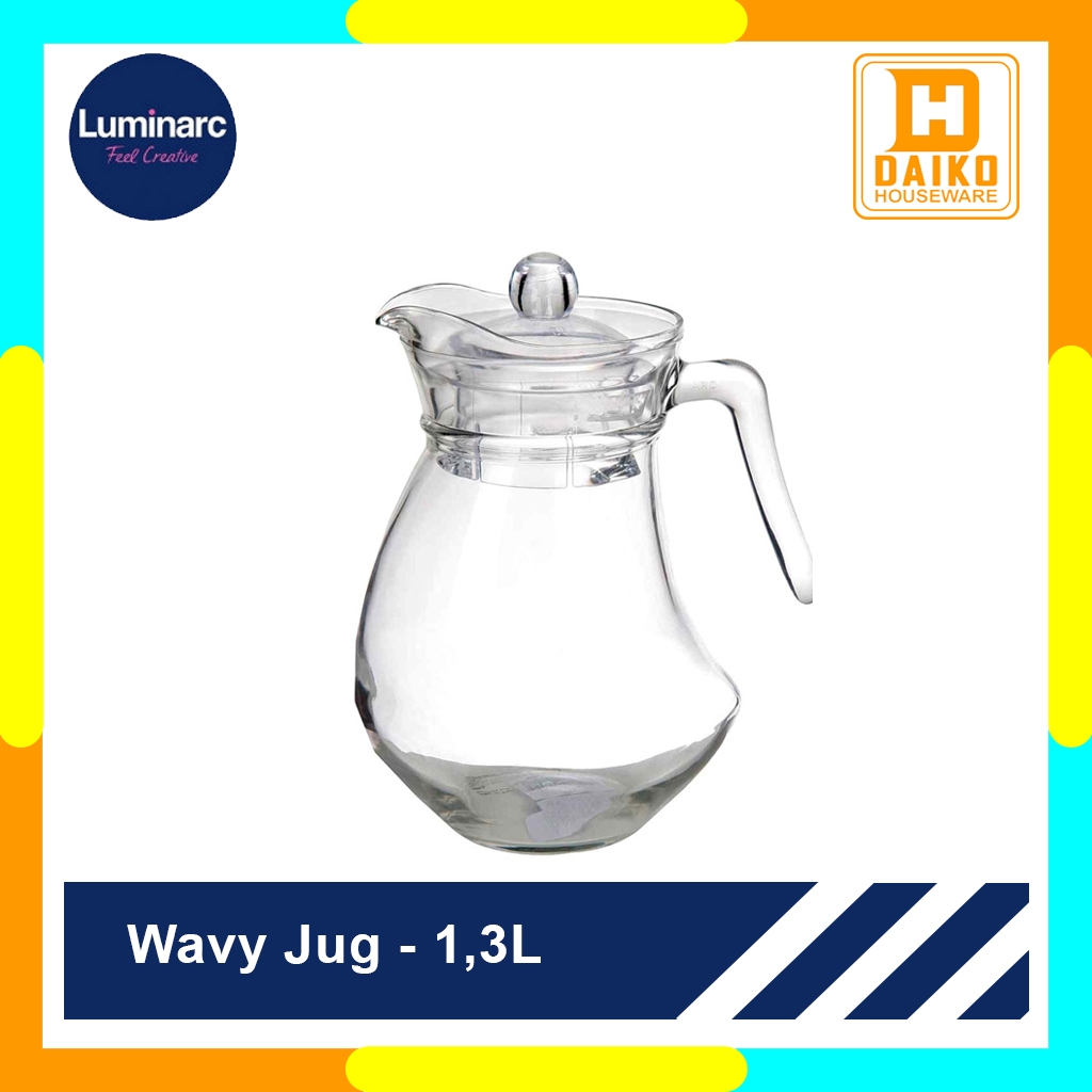 Jual Teko Kaca Luminarc Wavy Jug 1,3 L - Pitcher Air Minum Original ...