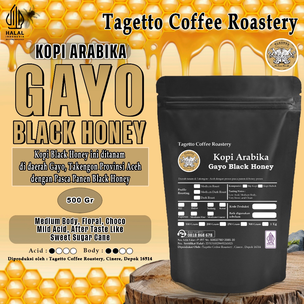 Jual BIJI KOPI ARABIKA GAYO BLACK HONEY 500GR | ACEH GAYO SPECIALTY ...