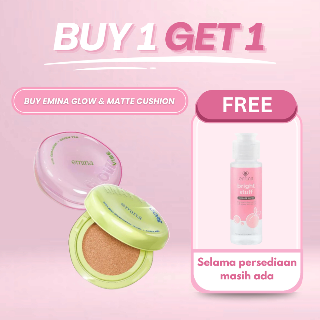 Jual Najmia - B1G1 Emina Glow & Matte 3in1 Skincare Cushion SPF 50 PA ...