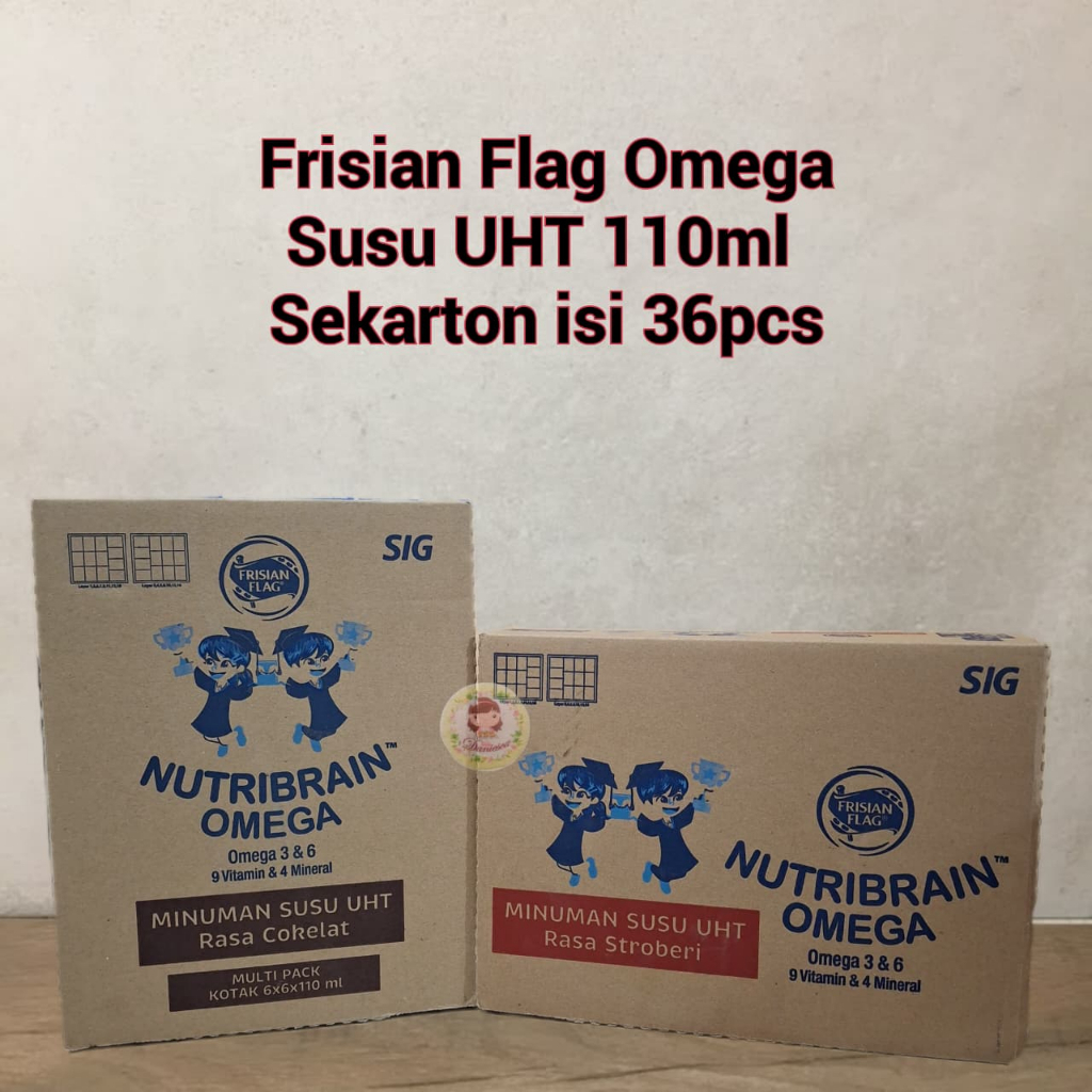 Jual Frisian Flag Omega susu UHT 110 ml 1 karton isi 36 Coklat ...