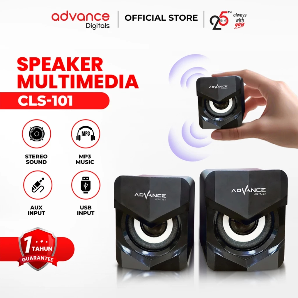 Jual Speaker Advance CLS 101 Super Bass speaker HP PC Laptop komputer / speaker LED lampu CLS101 ...