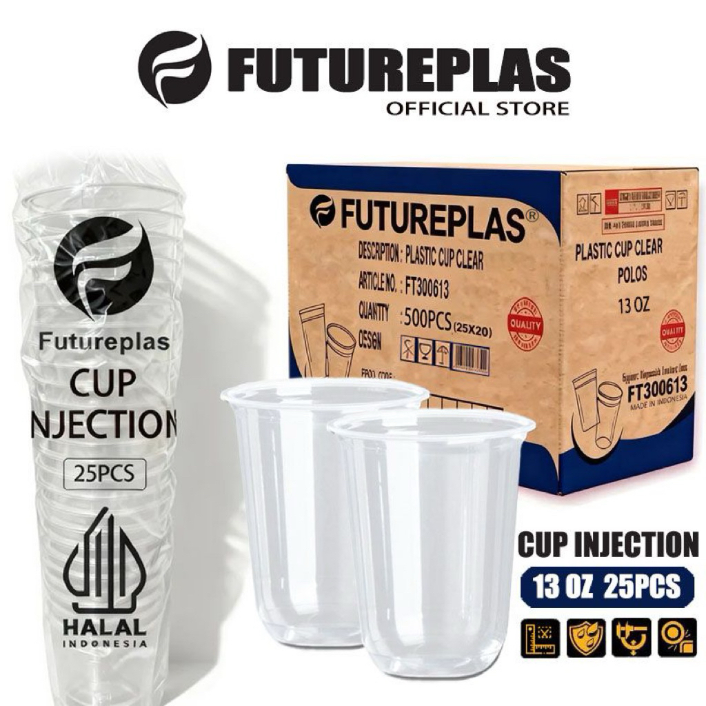 Jual Futureplas Cup Injection Oval 380ml 13oz / Gelas Plastik / PP Cup ...