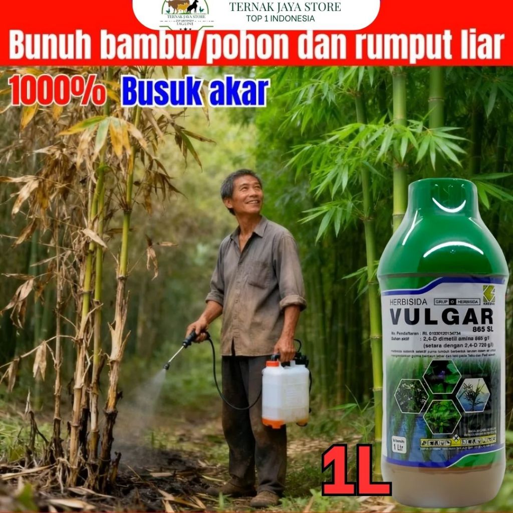 Jual Herbisida VULGAR 1L Obat Rumput Padi Ampuh Pembasmi Gulma Daun ...