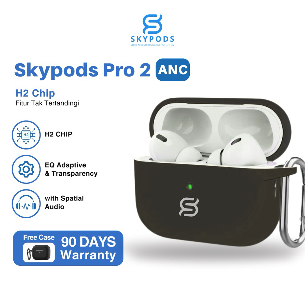 Jual SkyPods TWS Pro 2 ANC H2 Chip EQ Adaptive Transparency Spatial ...