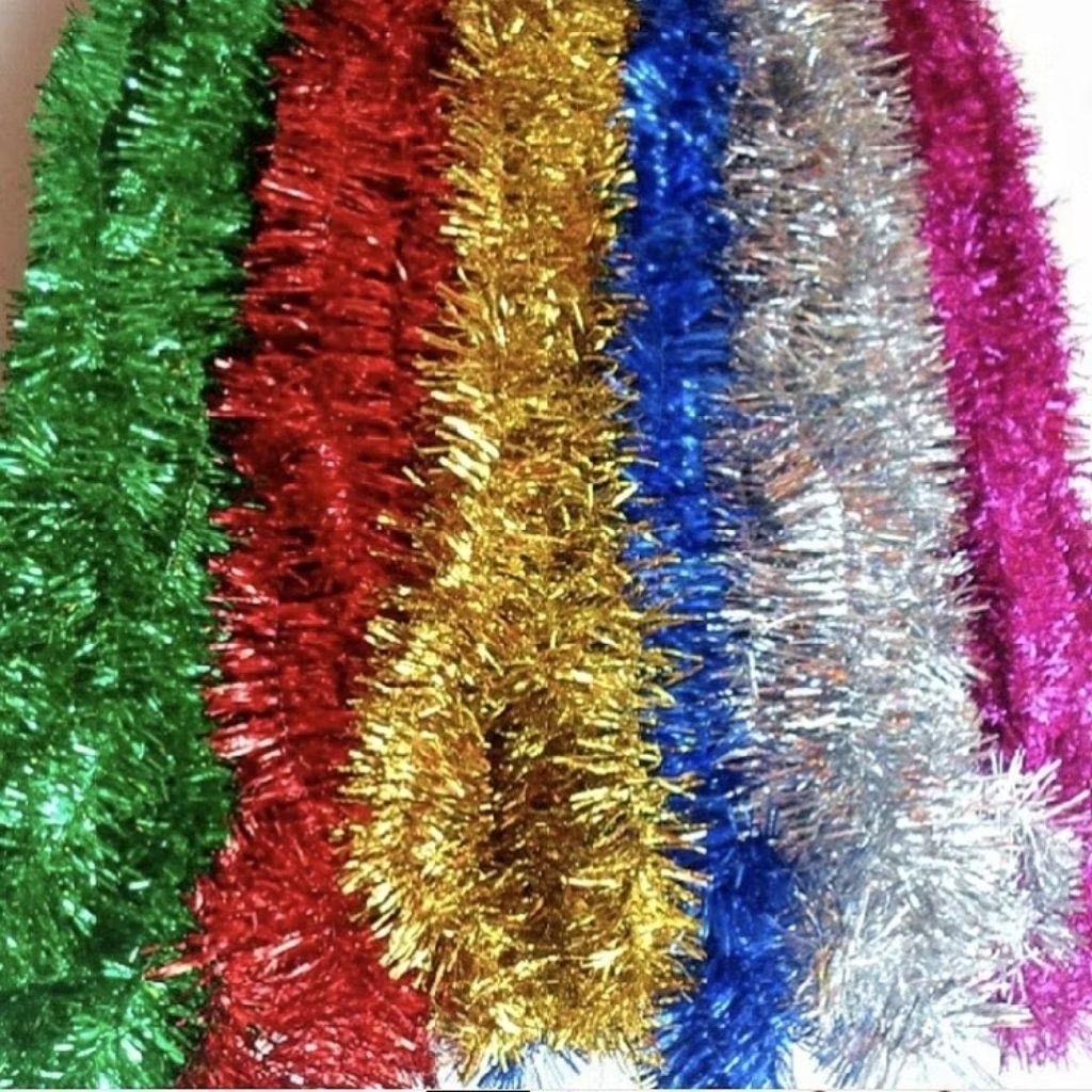 Jual Slinger natal warna gold hijau daun hijau salju christmas tree ...