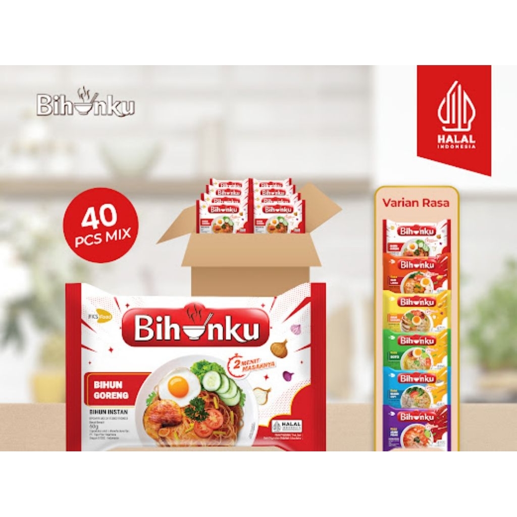 Jual Bihunku Instan - Mix Varian Rasa - 1 karton - 40 Pcs - 55 gr ...