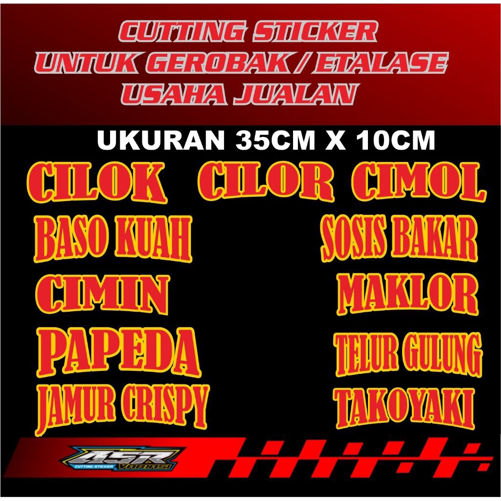 Jual sticker gerobak usaha jualan, Cutting sticker gerobak usaha jualan ...