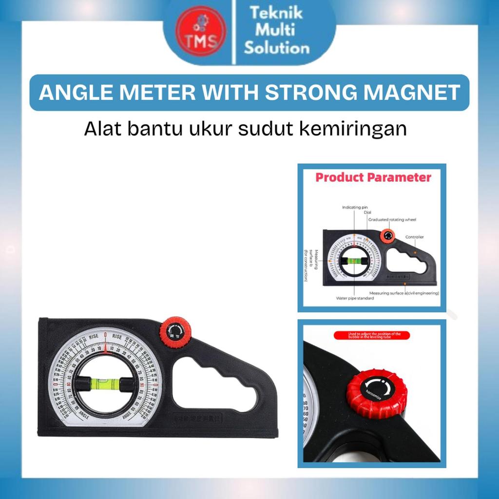 Jual TMS - Angle Level Meter With Strong Magnet Slope Measuring ...