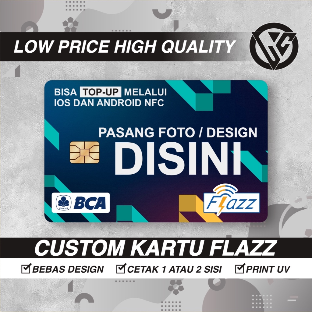 Jual Custom Kartu FLAZZ Print 2sisi Berkualitas Print UV Custom Logo ...