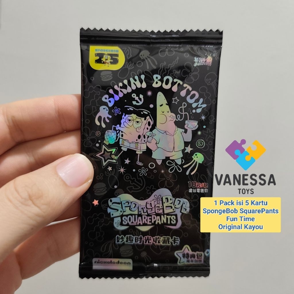 Jual Kayou 1 Pack isi 5 Pcs Kartu SpongeBob SquarePants Fun Time 25th ...