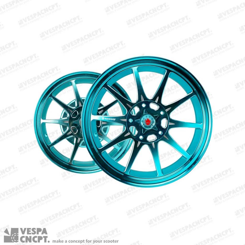 Jual Velg Race Boy X Star Set Front Rear Ice Blue Vespa Sprint ...