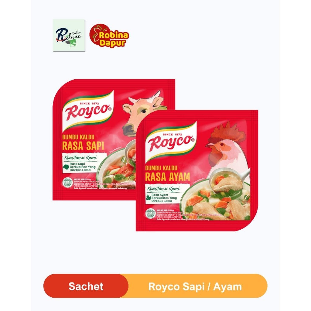 Jual Royco Kaldu Sapi / Ayam Sachet 8gr – Penyedap Rasa Gurih Praktis ...