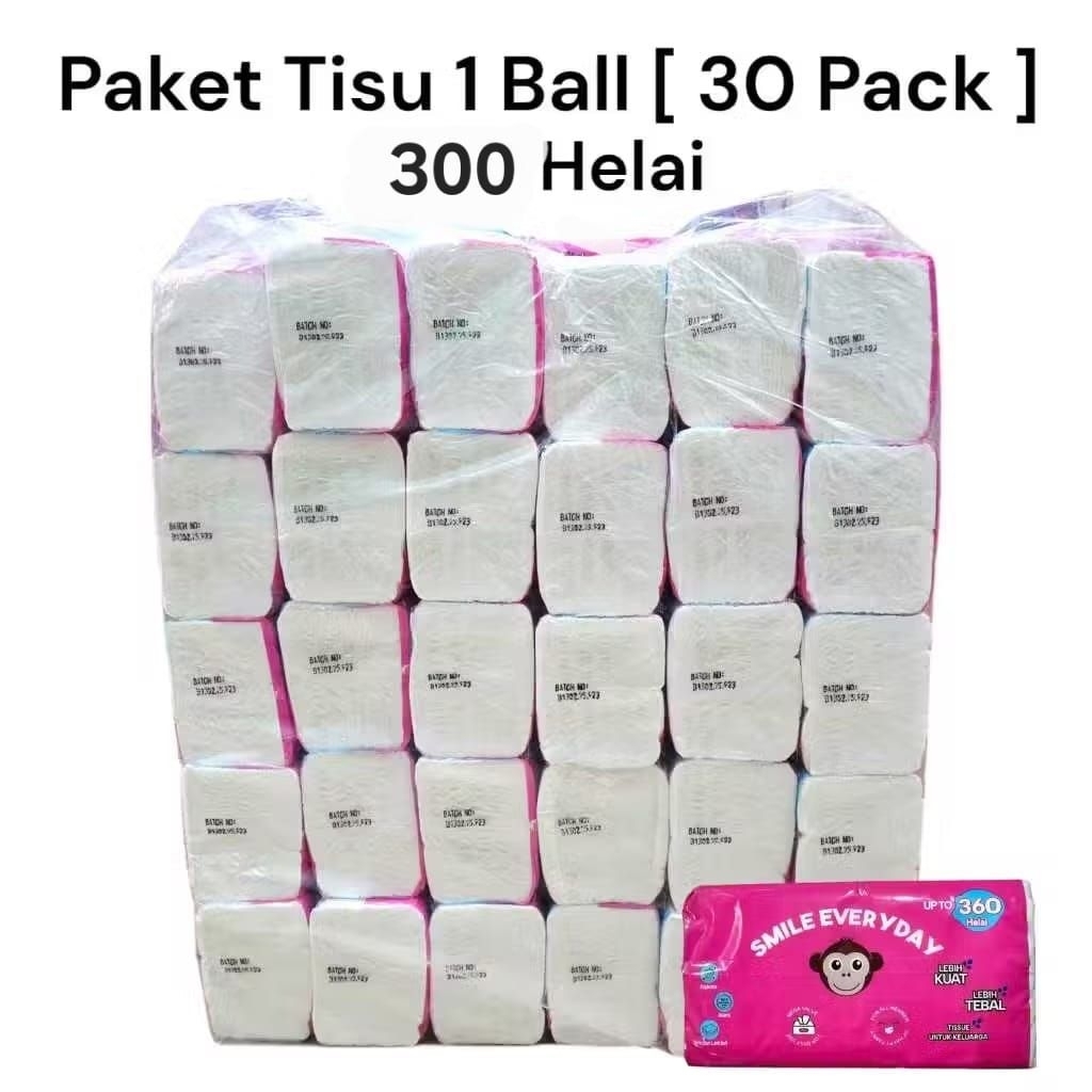 Jual Paket Tisu Tita 30 Pack 300 Helai Facial Tissue Tita Soft 1 BALL ...