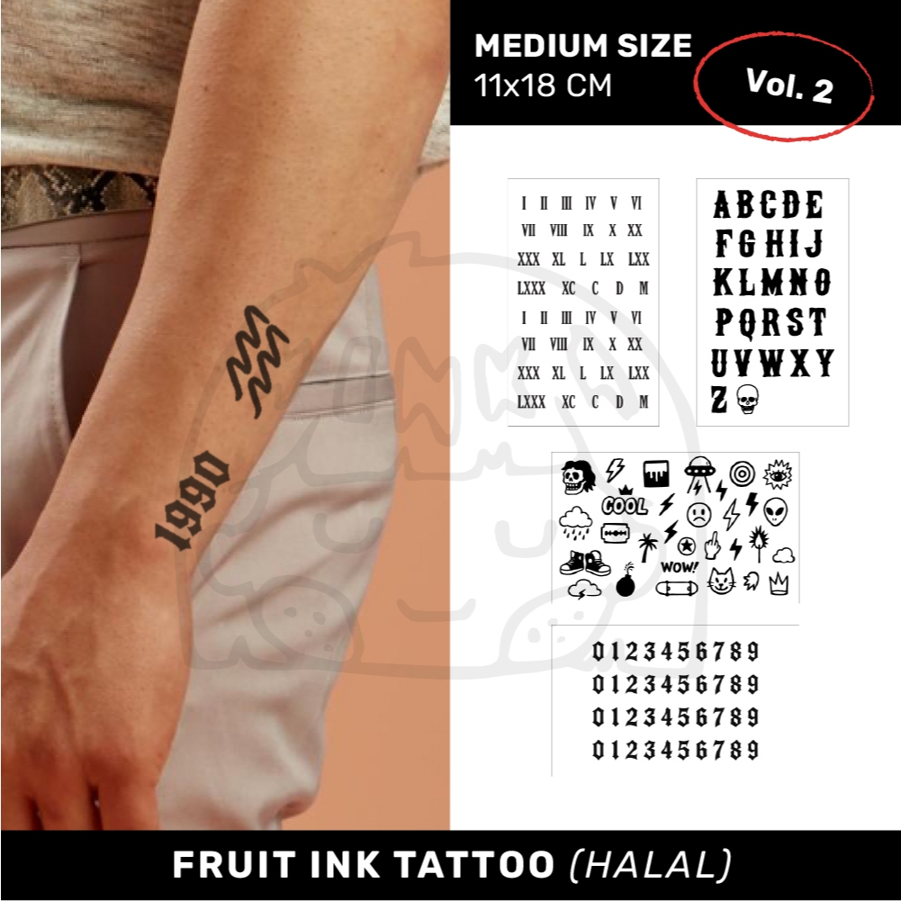 Jual INKTROVERT Premium Temporary Fruit Ink Tattoo - Tato Temporer ...