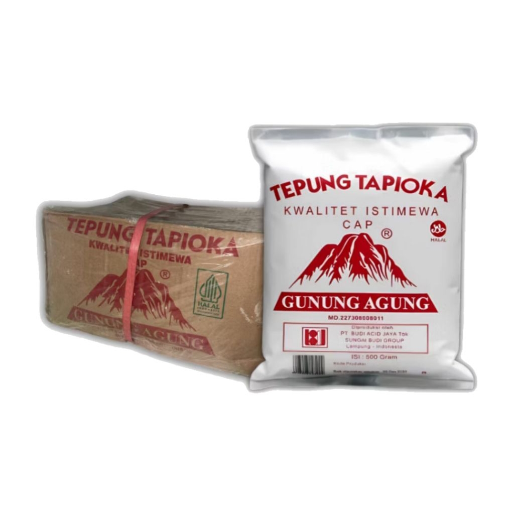 Jual Tepung Tapioka Cap Gunung Agung 500g (1 dus/20 pcs) | Shopee Indonesia
