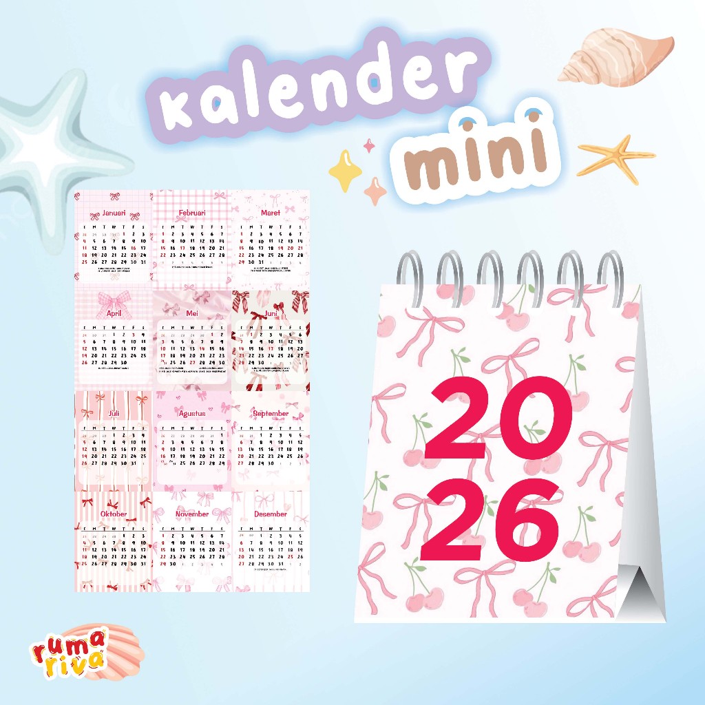 Jual KALENDER AESTHETIC COQUETTE 2026 - KALENDER MEJA - KALENDER MINI ...