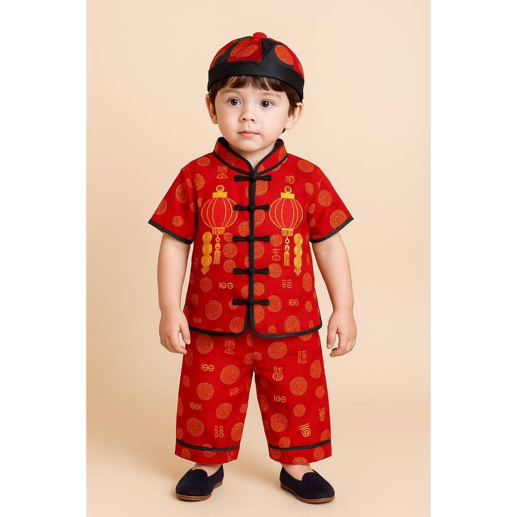 Jual Pakaian Imlek Anak Laki-laki Lengan Pendek Usia 6 Bulan - 7 Tahun ...