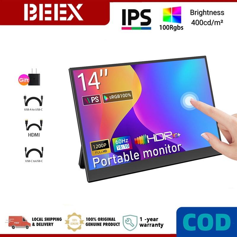 Jual BEEX 14 inch Ultra-thin Portable Monitor Full HD touch Screen ...