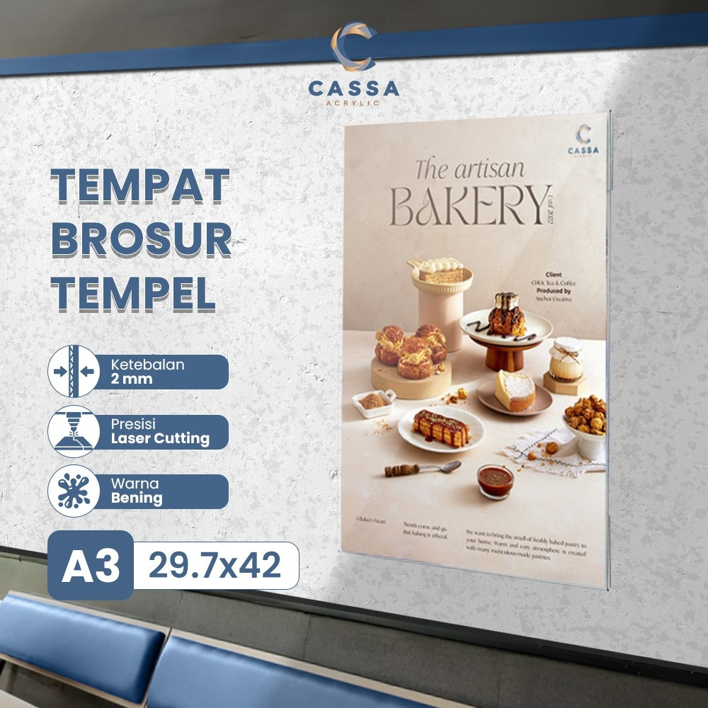 Jual Tempat Brosur Tempel A3 Akrilik | Sign Holder Acrylic | Display ...