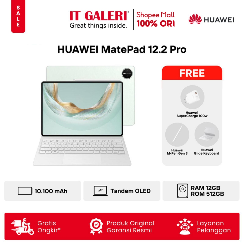 Jual [FREE Keyboard+Pen] HUAWEI MatePad Pro 12.2-inch 2025 Tablet ...