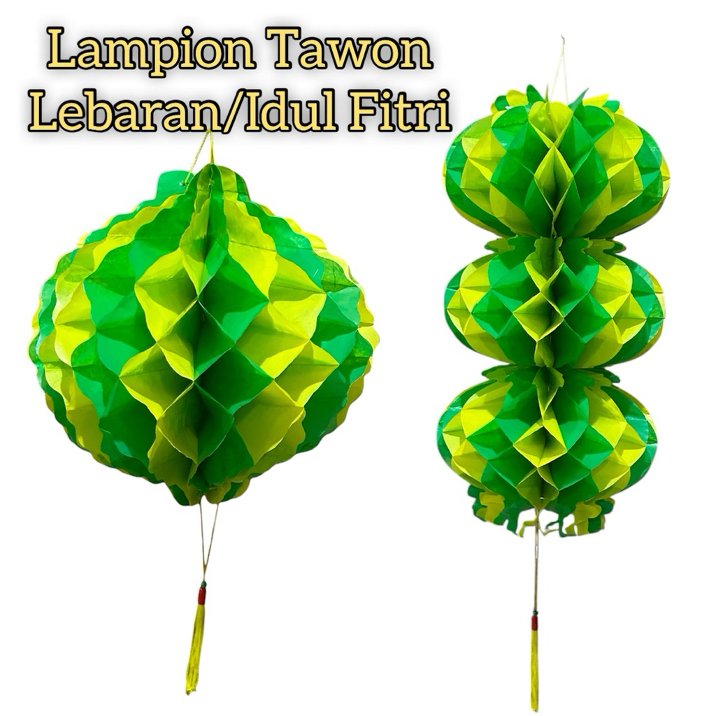Jual Lampion honeycomb Hijau Kuning tawon bahan plastik tahan air ...