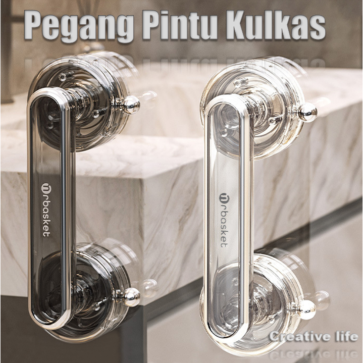Jual [READY] Gagang Pintu Vakum Tempel Anti-Slip Aman untuk Kaca Lemari ...