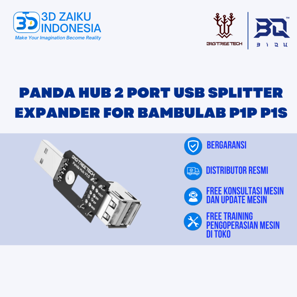 Jual Bigtreetech Panda HUB 2 Port USB Splitter Expander for Bambulab ...
