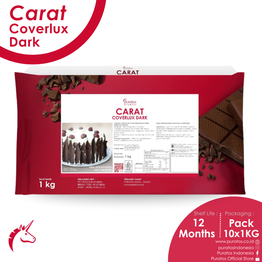 Jual Puratos Carat Coverlux Dark / Chocolate Compound / Cokelat Batang ...