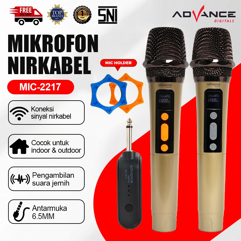 Jual Advance mic wireless karaoke MIC-2217/207/210/206 microphone ...