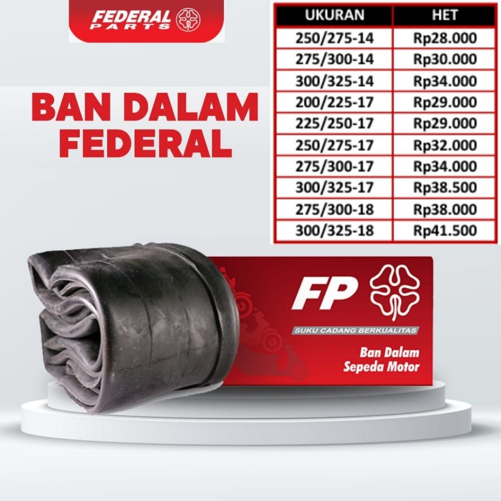 Jual FP BAN DALAM TIRE TUBE FEDERAL UKURAN RING 14 17 18 SEMUA UKURAN ...