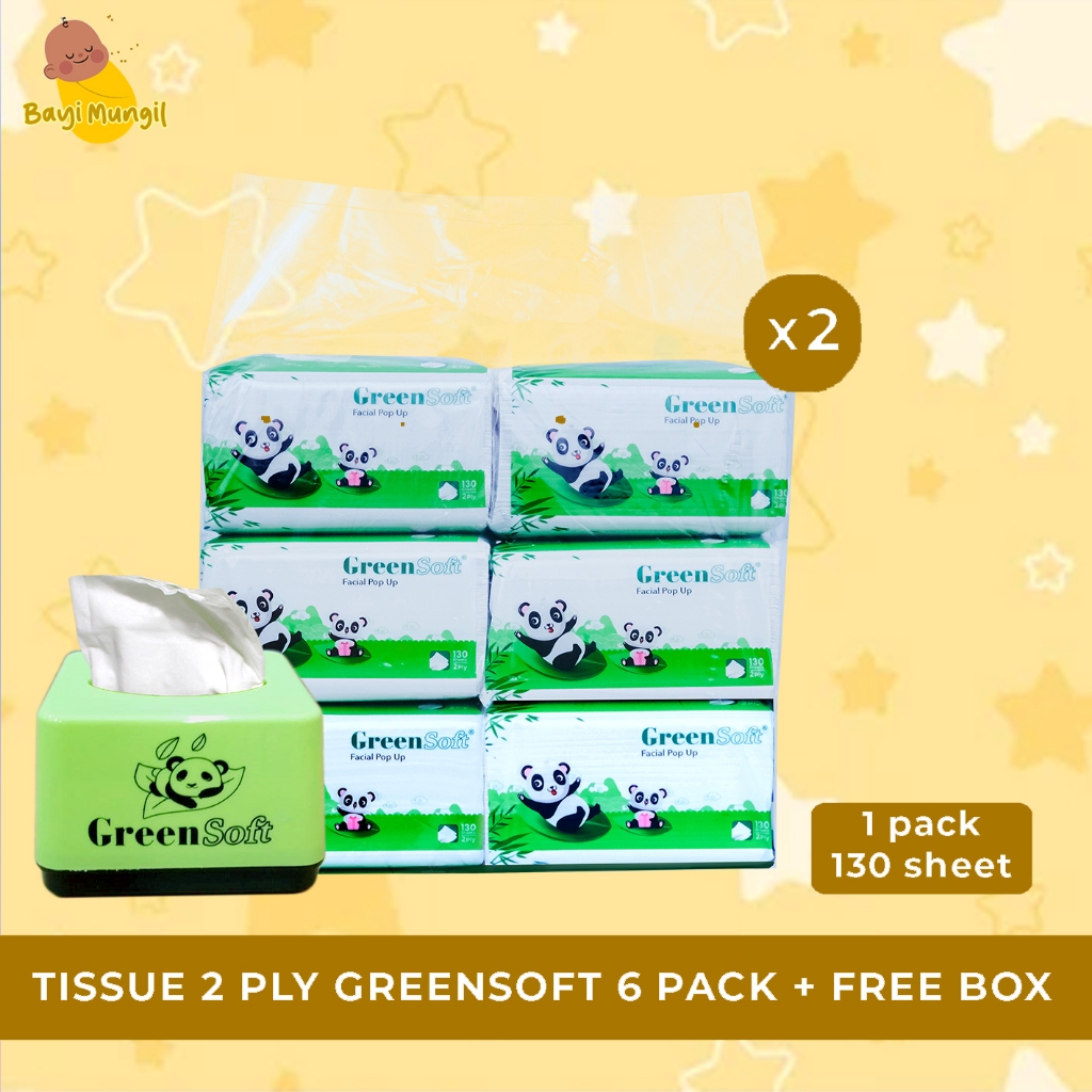 Jual [PAKET 2] 12 PACK + 2 FREE BOX - Tisu Meja Green Soft 130S | 130 ...