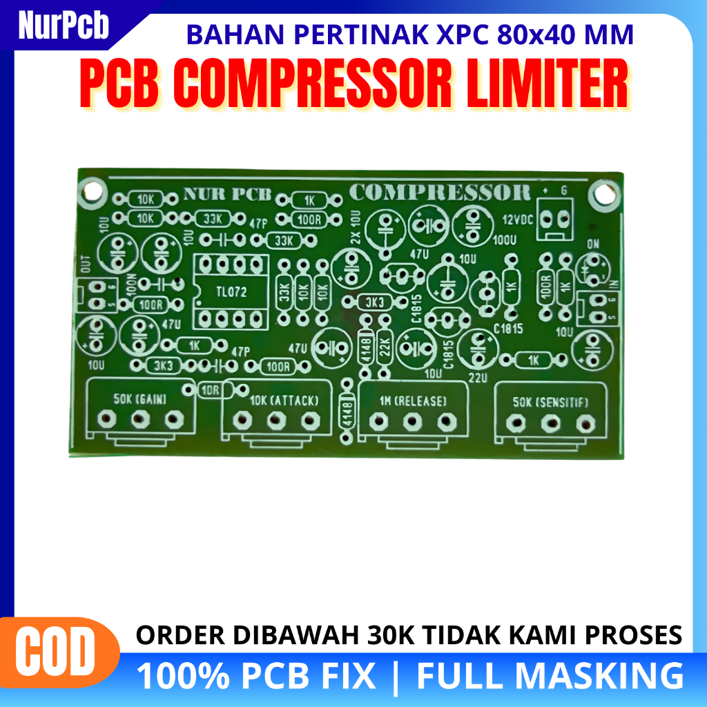Jual NUR PCB - PCB Compressor Limiter Audio 8 x 4 cm Fullmasking ...