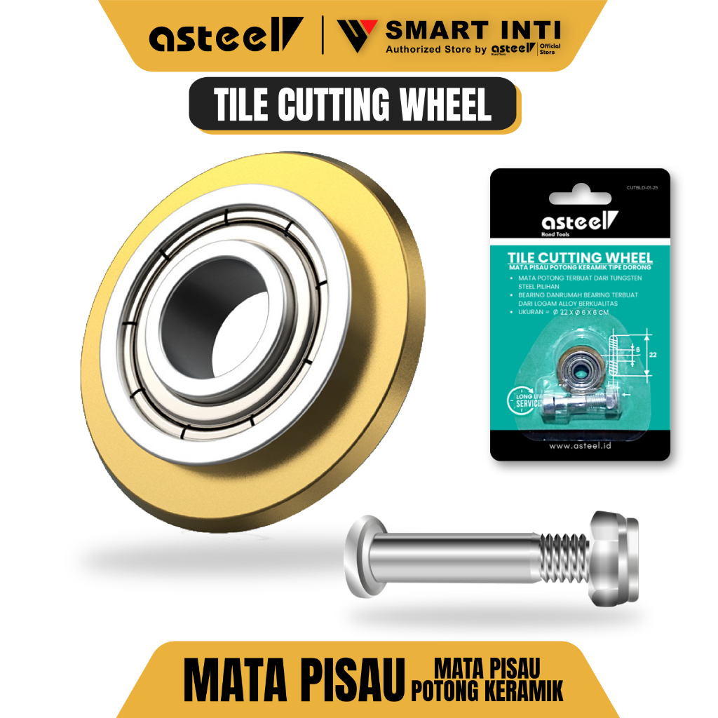 Jual ASTEEL Tile Cutter Wheel Mata Pisau Potong Keramik Granit Dorong ...