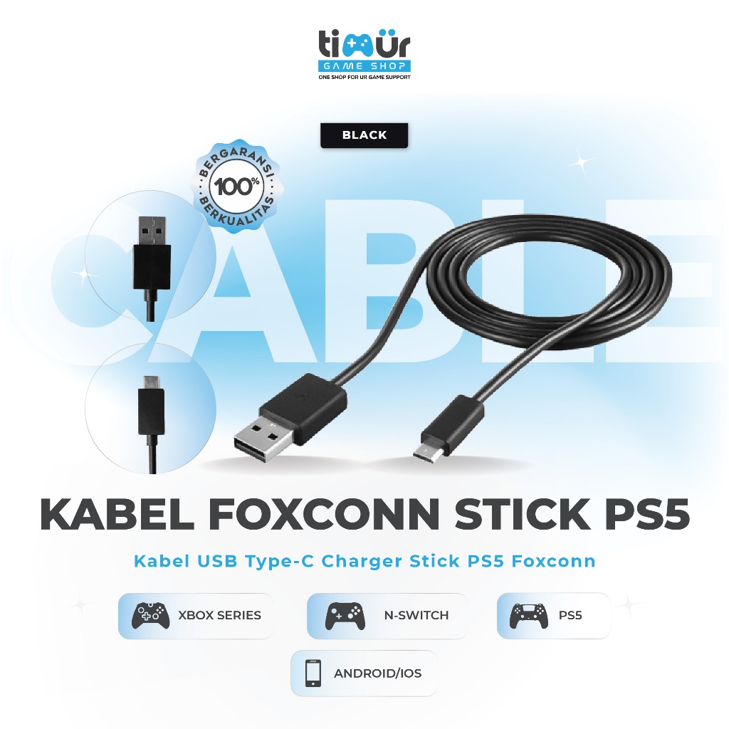 Jual Kabel USB Charger Type C Stik Stick PS5 Xbox Series S Nintendo ...