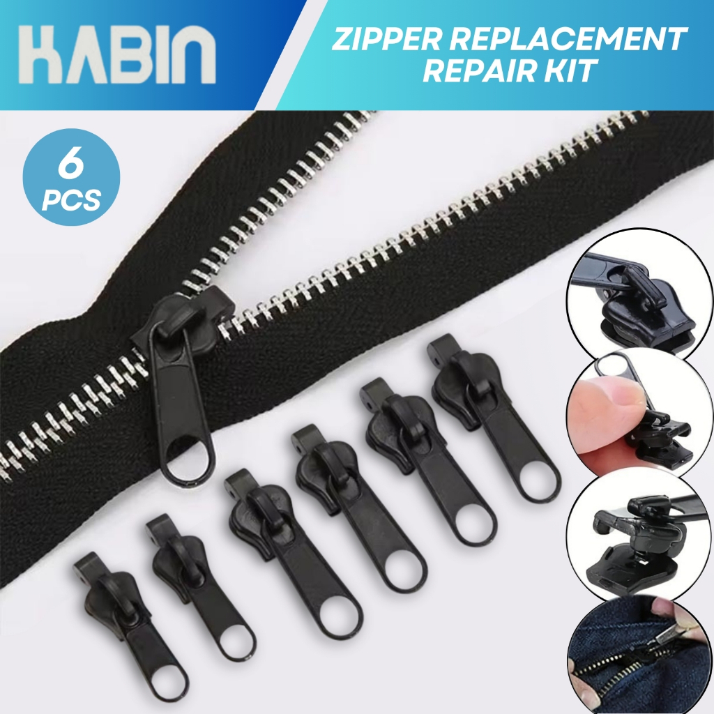 Jual 6 PCS Resleting Pengganti Universal Zipper Replacement Repair Kit ...