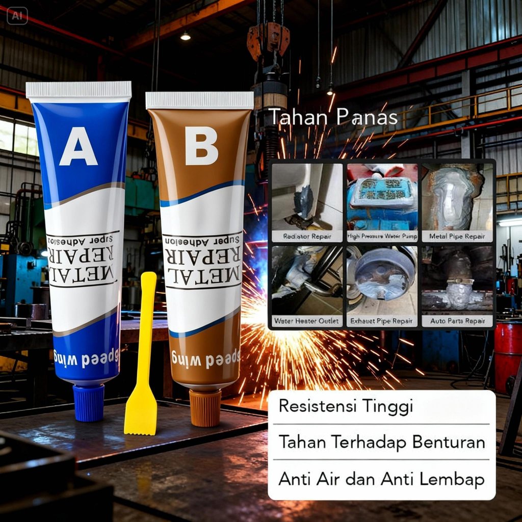 Jual LEM AB CAMPUR LEM A+B 100GRAM METAL REPAIRING GLU 100 GRAM LEM ...