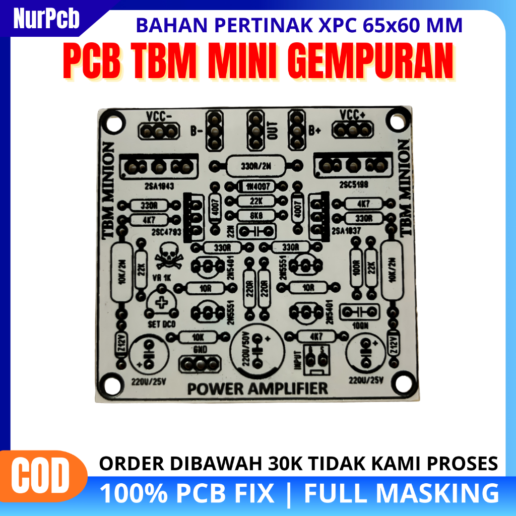 Jual NUR PCB - PCB Power Amplifier TBM Mini Gempuran 6.5x6 cm ...