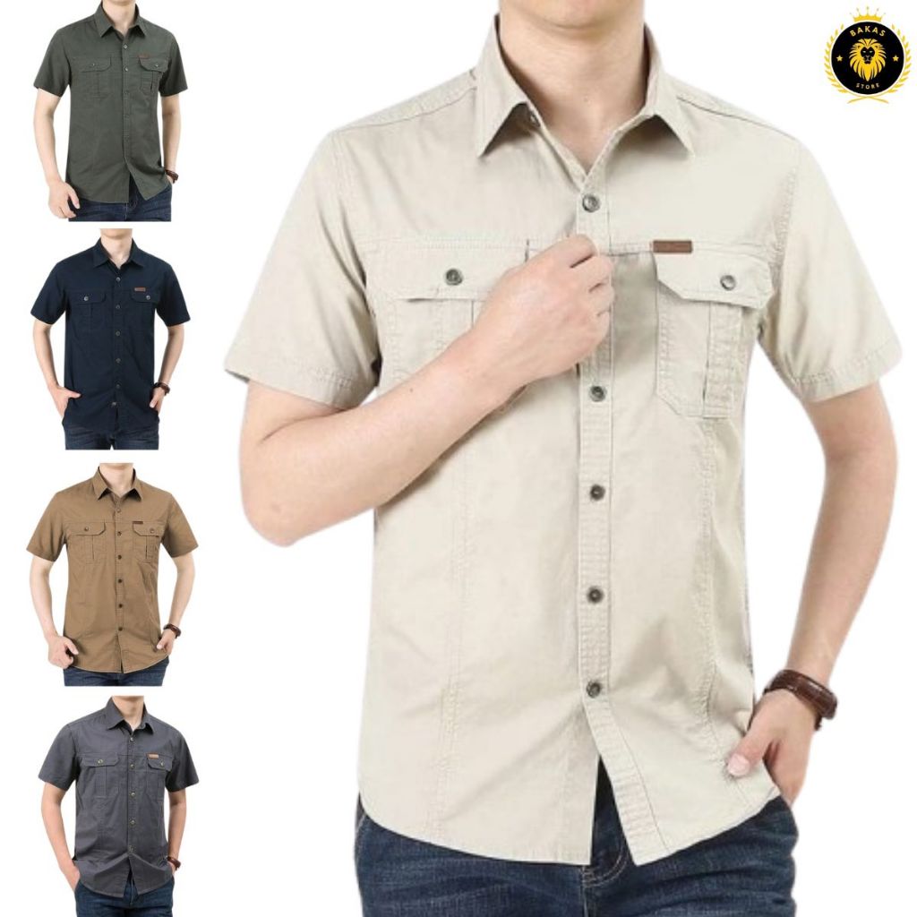 Jual Bakas Store - Kemeja Pendek Pria/Kemeja Outdoor Pria/Kemeja Kasual ...