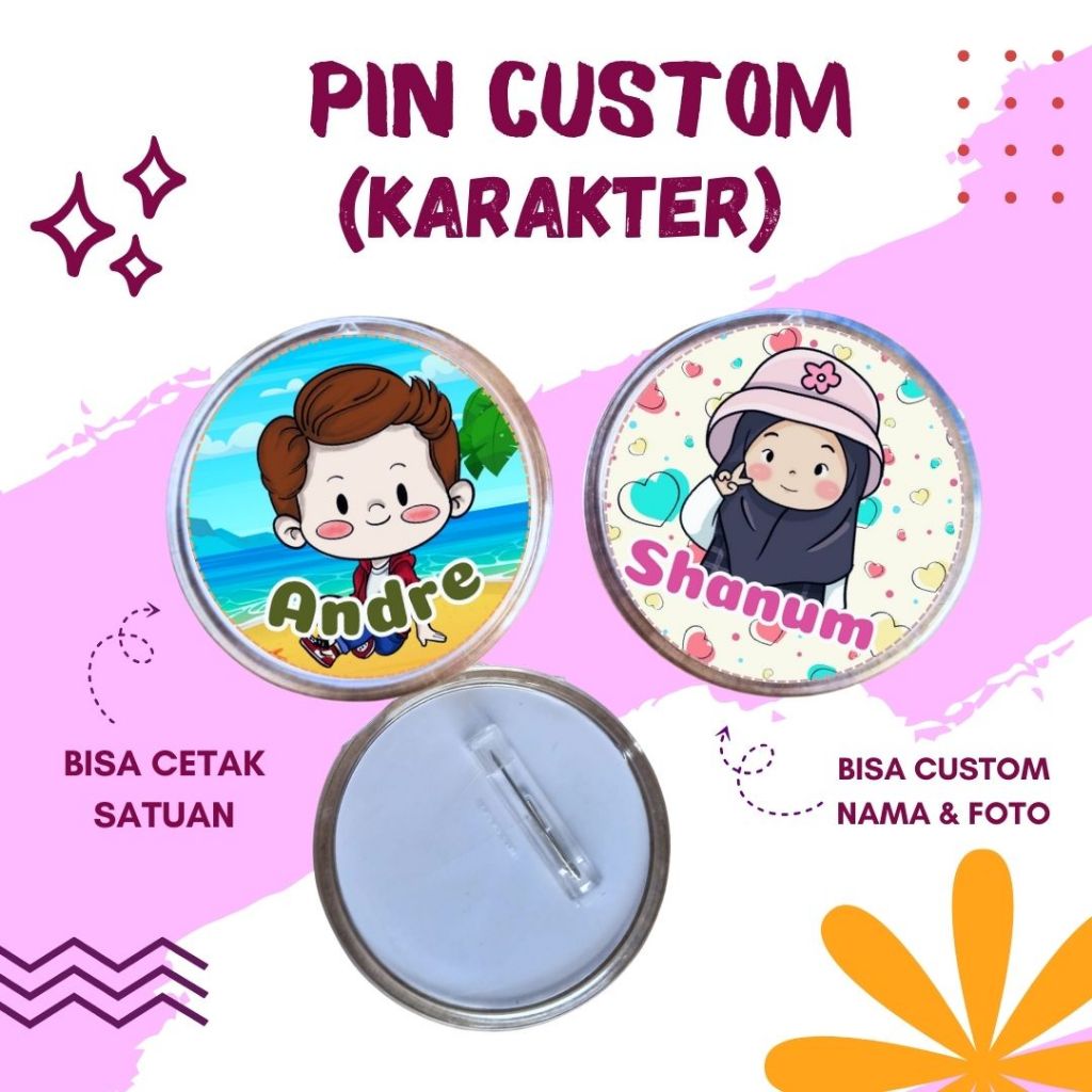 Jual Pin akrilik | Pin insert paper | Pin custom | souvenir pin ...